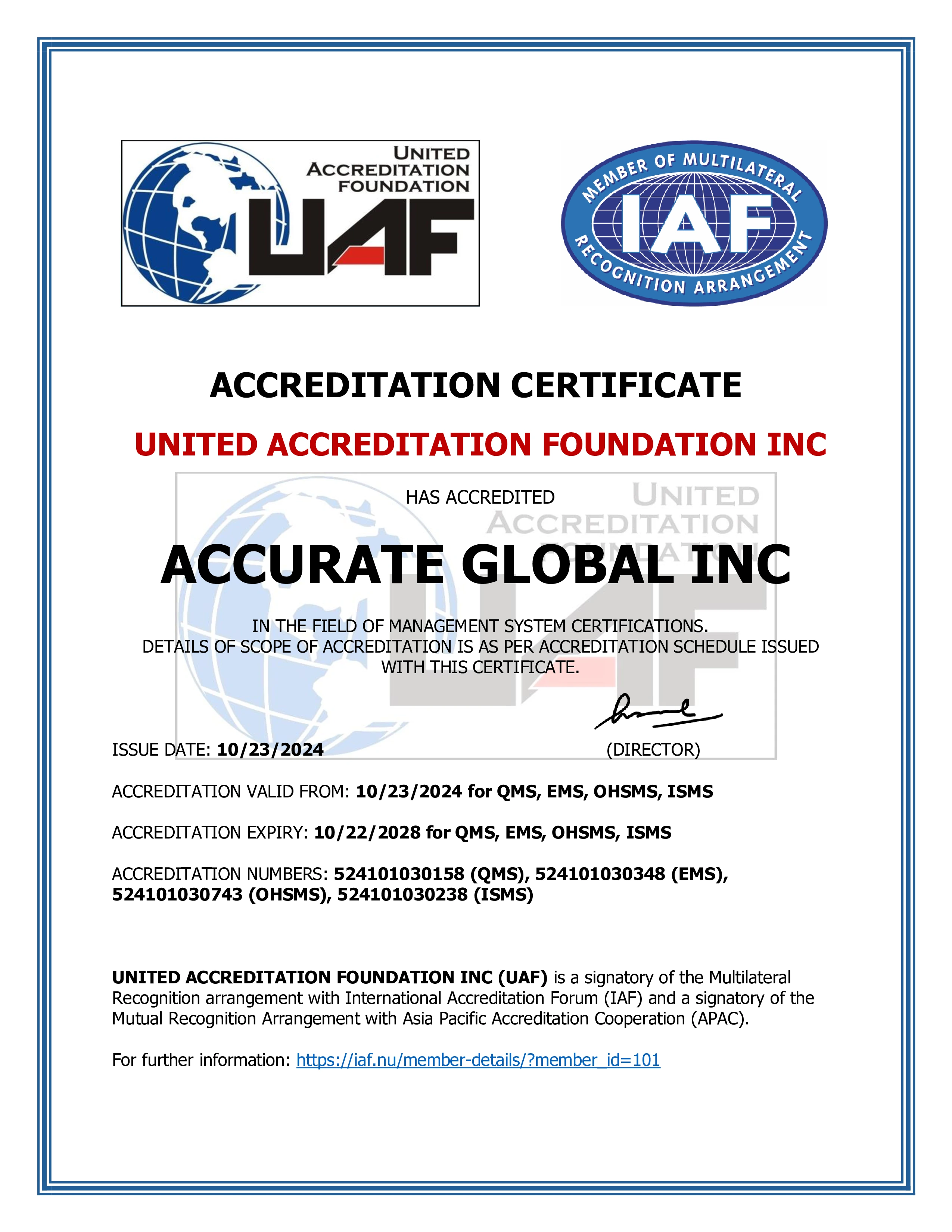 Accurate Global INC
